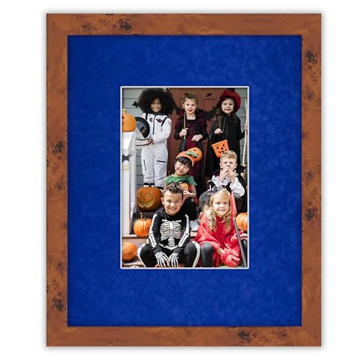 8x10 Frame Mat for 5x7 Photo - Royal Blue Suede Picture Matboard for Frames Measuring 8 x 10 Inches - Bevel Cut Matte to Display Art Measuring 5 x 7 Inches - Acid Free ONE MAT