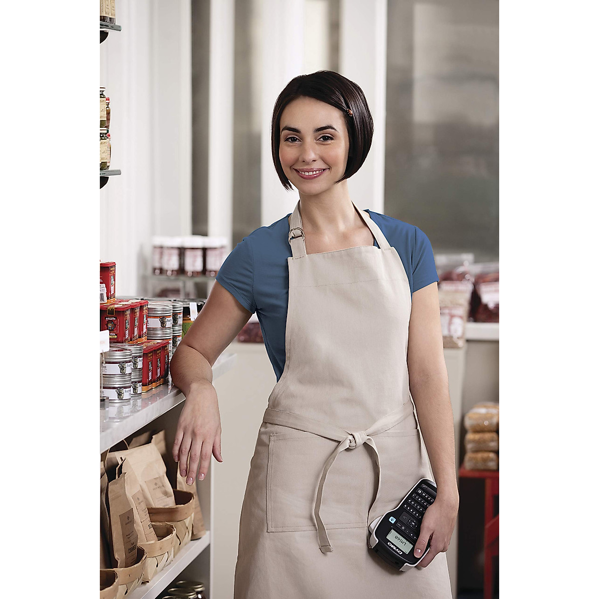 Dymo LabelManager 160 Label Maker | Handheld Label Printer with QWERTY Keyboard | Includes Black & White D1 Label Tape (12mm) | for Home & Office