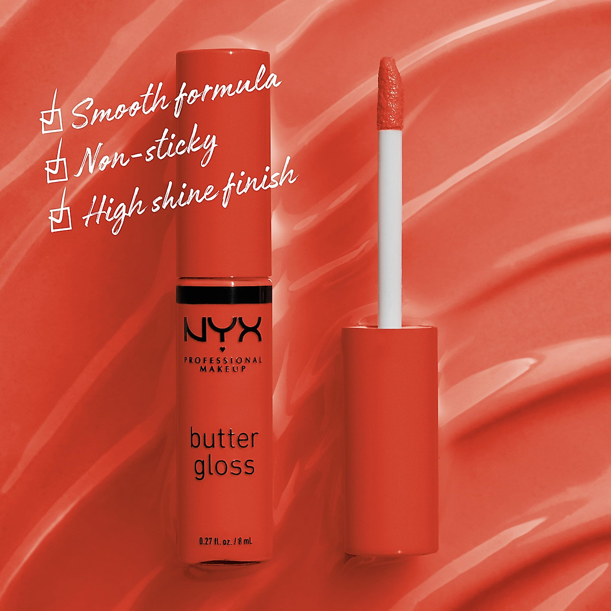 NYX PROFESSIONAL MAKEUP Butter Gloss, Non-Sticky Lip Gloss - Orangesicle (Orange)