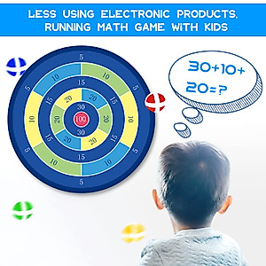 Dart Board for Kids –Sports Game and Gifts for Boys and Girls Toys -Double Sided with 12 Sticky Balls and Hook, Indoor/Outdoor Party Games and Gifts for 3 4 5 6 7 8 9 10 11 12 Old Boy Kids