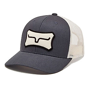 Kimes Ranch Men's Boneyard Trucker Adjustable Snapback Mid-Profile Logo Cap, Charcoal
