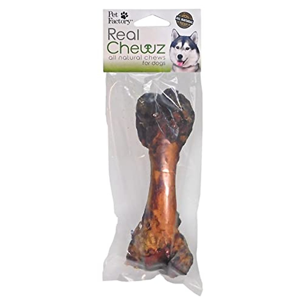 Pet Factory Real Chewz 6-8" Pork Femur Bone Dog Chew Treat, 100% All-Natural - 1 Count/1 Pack