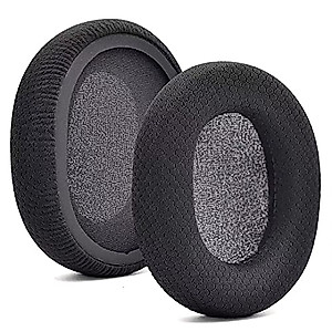 Replacement Black Fabric Ear Pads Cushion Earmuffs for SteelSeries Arctis 1 3 5 7 Lossless Wireless Gaming Headset Headphone(Earpads)