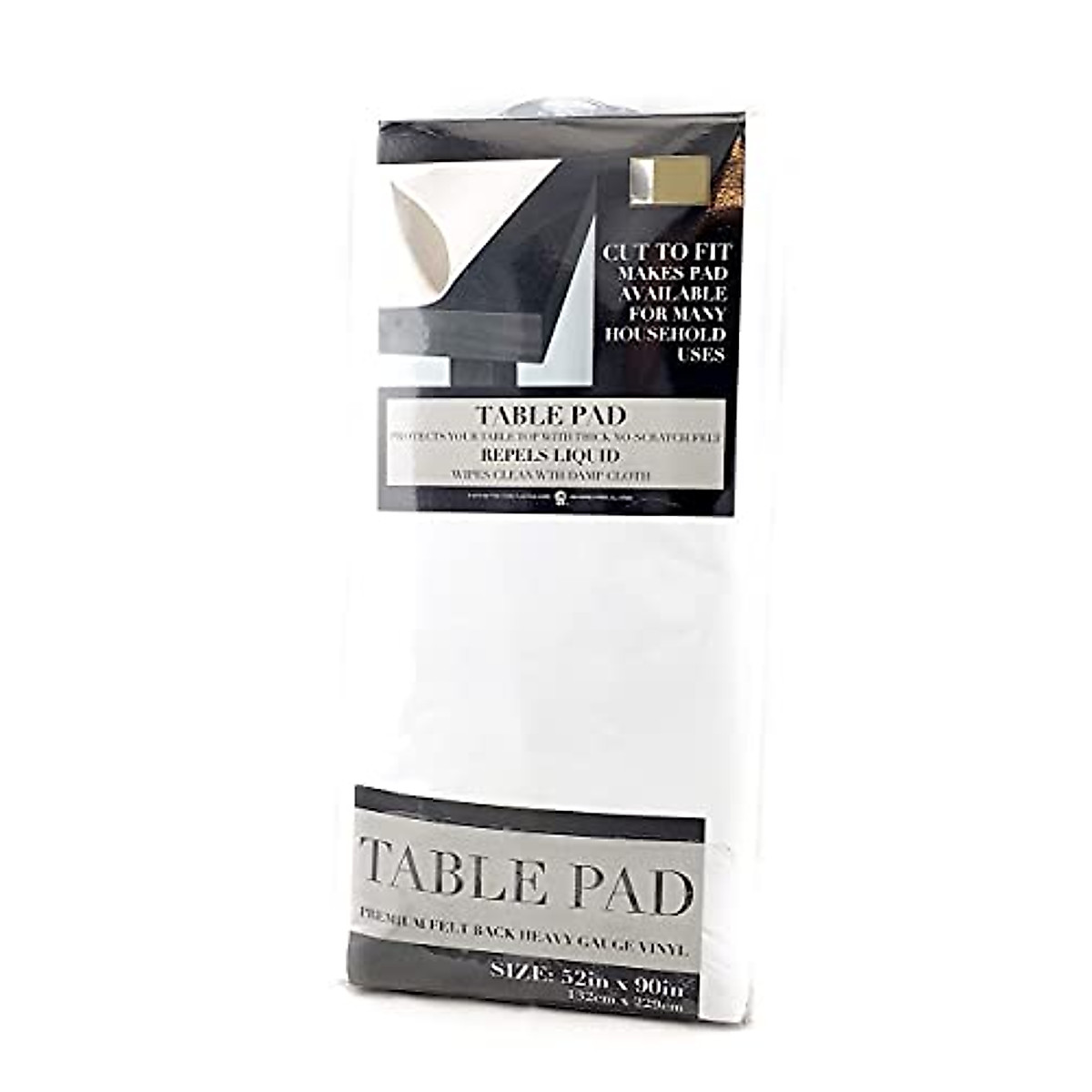 Felt Back Vinyl Table Pad Size 52" x 90" Cut to Fit