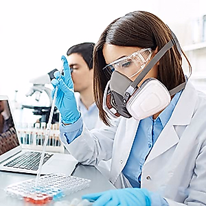 6001 Filter Cartridges for Respirator, Dust-Proof, Organic Vapor, Pollen and Chemical Cartridges, Compatible with 6200, 6800, 7502, FF402 Respirator （2 Pack)