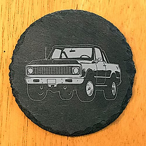 1971 Chevy K5 Blazer Coasters - Round Slate - set of 4