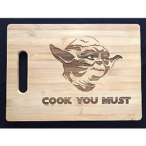 Cook You Must Master Grill BBQ Barbecue Gift for Dad Father Grandfather Engraved Wooden Bamboo Cutting Board Charcuterie tray