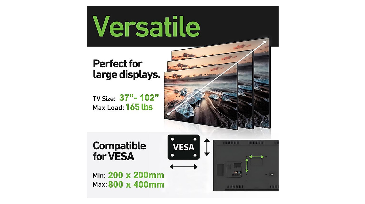 Ultra Slim TV Wall Mount for LG 65 Inch QNED80 | Easy Install & Secure Fit