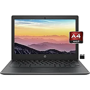 H P 11.6" Chromebook Laptop Student Business (2022 Newest Model), AMDA4-9120C(up to 2.4GHz), 4GB DDR4 RAM, 32GB eMMC 802.11AC WiFi, Bluetooth 5.0 Black, Chrome OS Nowco Accessories