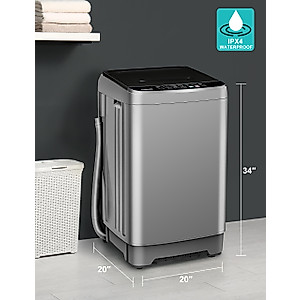 Portable Washing Machine - Compact 2.3 Cu.ft Portable Washer, Full-Automatic Top Loader for Space Saving, Ideal for Apartments, Homes, and Dorms, 10 Wash Cycles, Low Noise, IPX4