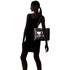 Karl Lagerfeld Paris womens Maybelle Tote Bag, Black/Gold, One Size US