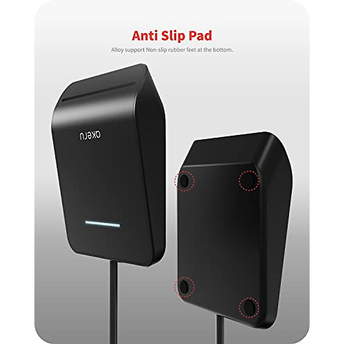 CAC Card Reader with LED Indicator, DOD Military Common Access, (5 feet Long Cable). Universal Compatibility, Compact PIV Smart Card Reader Compatible with Windows, Mac OS– Black AKERU [EAL-20]