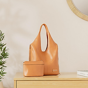 Montana West Brown Purses and Handbags Slouchy Hobo Bags for Women Tassel Zipper Shoulder Top Handle Tote Vegan Leather MWC2-195BR