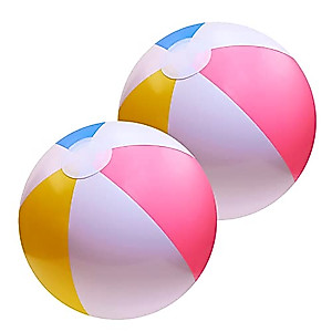 PENTA ANGEL Beach Balls 2PCS 12 Inch Inflatable/Blow Up World Globe Swimming Pool Party Favors Game Water Toy Beachball for Women Men Adults Summer Outdoor Playing