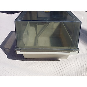 Vintage 1980s Floppy Disk 5 1/4 5.25 Storage Case Data-Case Hinged Plastic Holder (Tinted/Beige)