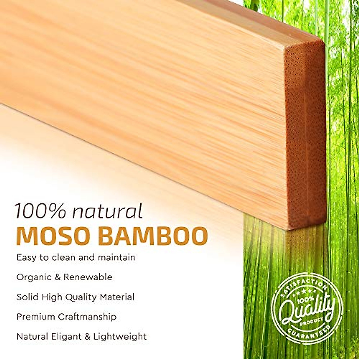 Adjustable Bamboo Drawer Dividers Organizers - Fits Standard Drawers Sized 12.2" Upto 17.3"- Expandable Kitchen Drawer Organizer Separator for Utensils, Dresser, Clothes, Bedroom, Bathroom 4pk, Natural