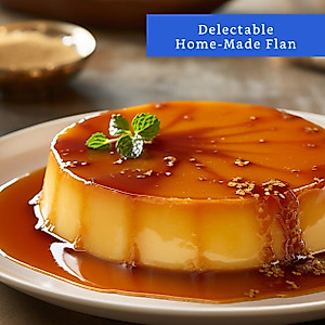 GLOBE ROCKET Flan Mold with Lid (8.2 x 3.2in) - Authentic Mexican Flan Pan with Lid - Flanera para Baño Maria - Molde para Flan Baño Maria - Flan Molds for Baking