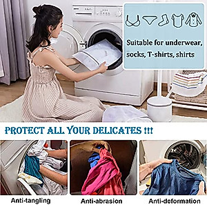 3pcs Blanket Basket, 1pc 40L Cotton Rope Lundry Hamper and 2pcs Mesh Lundry Bag, Storage Basket with handle for Living Room, Laundry Basket for Pillows Toys Clothes. (40L)