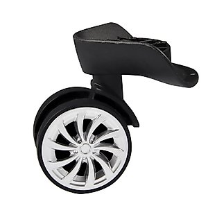 Luggage Suitcase Replacement Wheel, 360 Degree Swivel Caster Wheel Black Plastic Travel Luggage Trolley Spare Rotating Wheel for Outdoor Repair Replacement