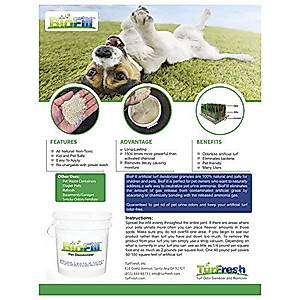 BioFill Pet Deodorizer Granular Infill for Artificial Grass Turf, All Natural Dog Urine Neutralizer, Outdoor Use, 40 lb Pail