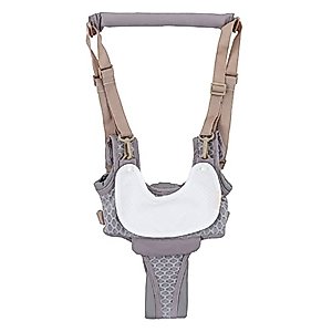 Baby Walking Harnesses, Handheld Kids Walk Helper Lightweight Adjustable Detachable Crotch Pad Handheld Toddler Walk Assistant Belt for 8‑24M Webbing, Mesh Material(Monsoon Grey-Profile Mesh)