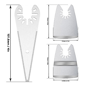 9pcs Oscillating Scraper Blades for Caulk Adhesive sealant Removal, Universal Multi Tool Quick Release, 3pcs Rigid Scraper, 3pcs Flexible Scraper, 3pcs Tapered Scraper