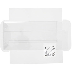 Collecting Warehouse Redoll Clear Folding Display Box with White Liners and White Elastic for 11-12 inch Dolls or Action Figures, 4" W x 2.25" D x 13" H