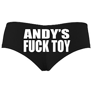Knaughty Knickers Personalized Fuck Toy Cheeky Panties - Owned Submissive Slave Sexy Boyshort bdsm ddlg cgl (as1, alpha, l, regular, regular) Black