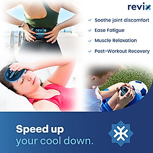 REVIX Ice Packs for Injuries Reusable, 5-Piece Set Hot and Cold Gel Ice Pack for Joints, Muscle, Post-Workout Recovery, Adjustable and Flexible Cooling Pads for Knees, Back, Arms and Neck