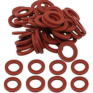 YuGtcen Garden Hose Washers 50 Pack, Silicone Washers Hose Gasket Heavy Duty, O Ring Hose Fittings Fit Standard 3/4 Inch Garden Hose and Water Faucet