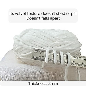 NORCIA Soft Velvet Yarn Chenille Yarn for Crocheting Super Bulky 100g (74.3 yds) Baby Blanket Yarn for Knitting Amigurumi Yarn Fancy Yarn for Crochet Weaving Craft (Black)