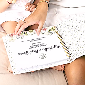 First 5 Years Baby Memory Book Journal - 90 Pages Hardcover First Year Keepsake Milestone Baby Book For Boys, Girls - Baby Scrapbook - Baby Album And Memory Book (Wonderland)