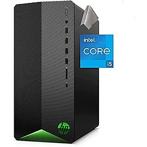 HP Pavilion Gaming Desktop, 11th Gen Intel Core i5-11400F (6 Cores, up to 4.4GHz, Beat i7-9700K), 16GB DDR4 RAM, 512GB PCIe SSD, NVIDIA GeForce GTX 1650, WiFi, Pre Built PC Bundle with JAWFOAL