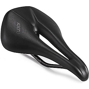 KOOTU Road Bike Saddle, Comfort Bicycle Seat for Men and Women, Waterproof Breathable Shock AbsorbingExercise Bike Seat Replacement for BMX, MTB & Road