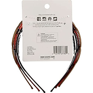 Scunci Hairband, 2 Count (Pack of 1), Effortless Beauty Oval Weave Headbands, Multicolor, for Women