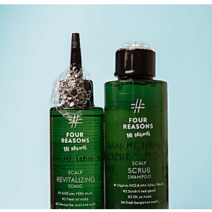 Four Reasons Original Scalp Revitalizing Tonic- Moisturizing & Calming Anti-Itch Hair Tonic With Tea Tree Oil and Aloe Vera For Dry, Flaky, Itchy Scalp - 100% Vegan & Cruelty Free - 5.07 fl.oz