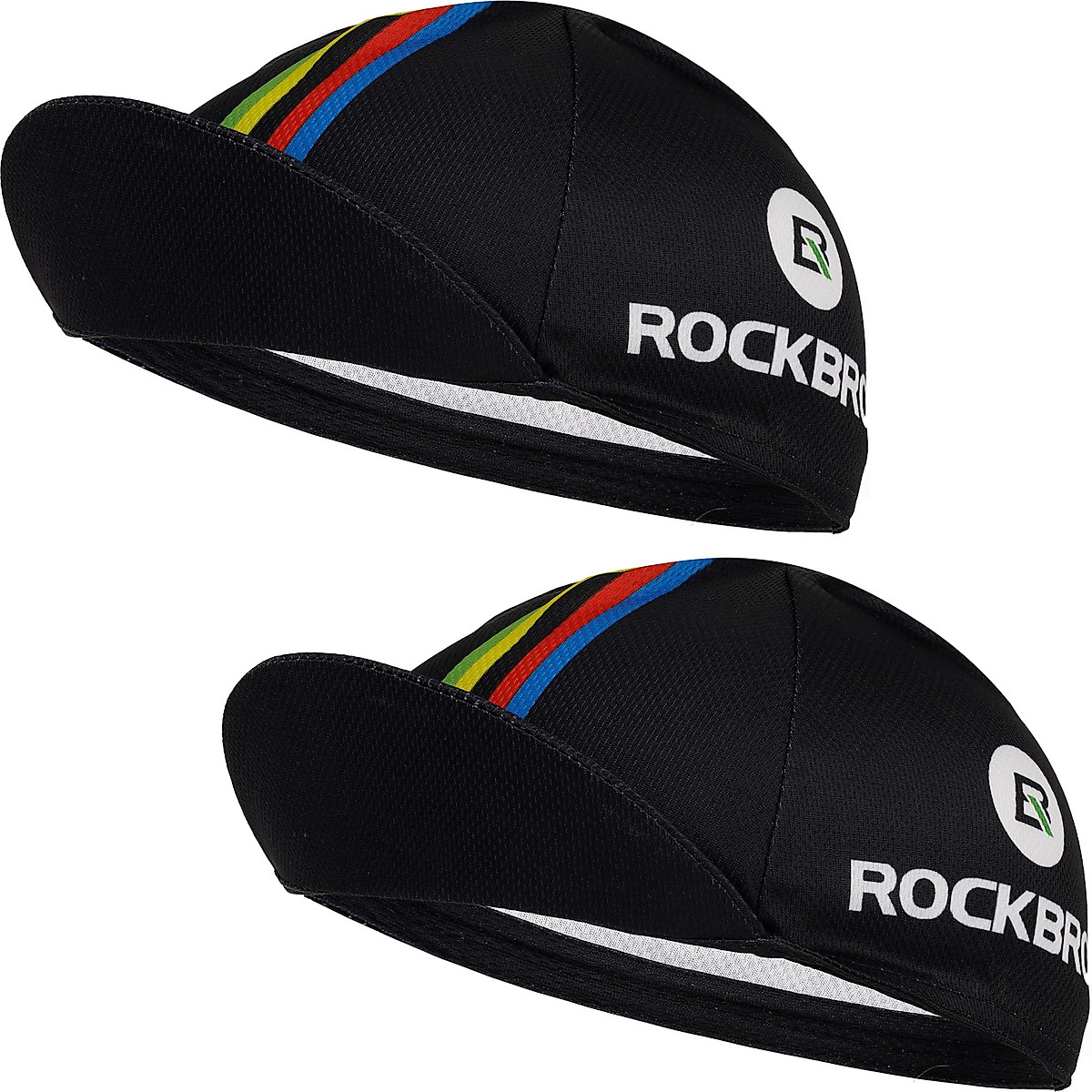 Hysenm 2 Pack Cycling Cap Helmet Liner Skull Cap for Men, Bike Hat Cycling Cap for Men Under Helmet Motorcycle Bicycle Caps Sweat Caps