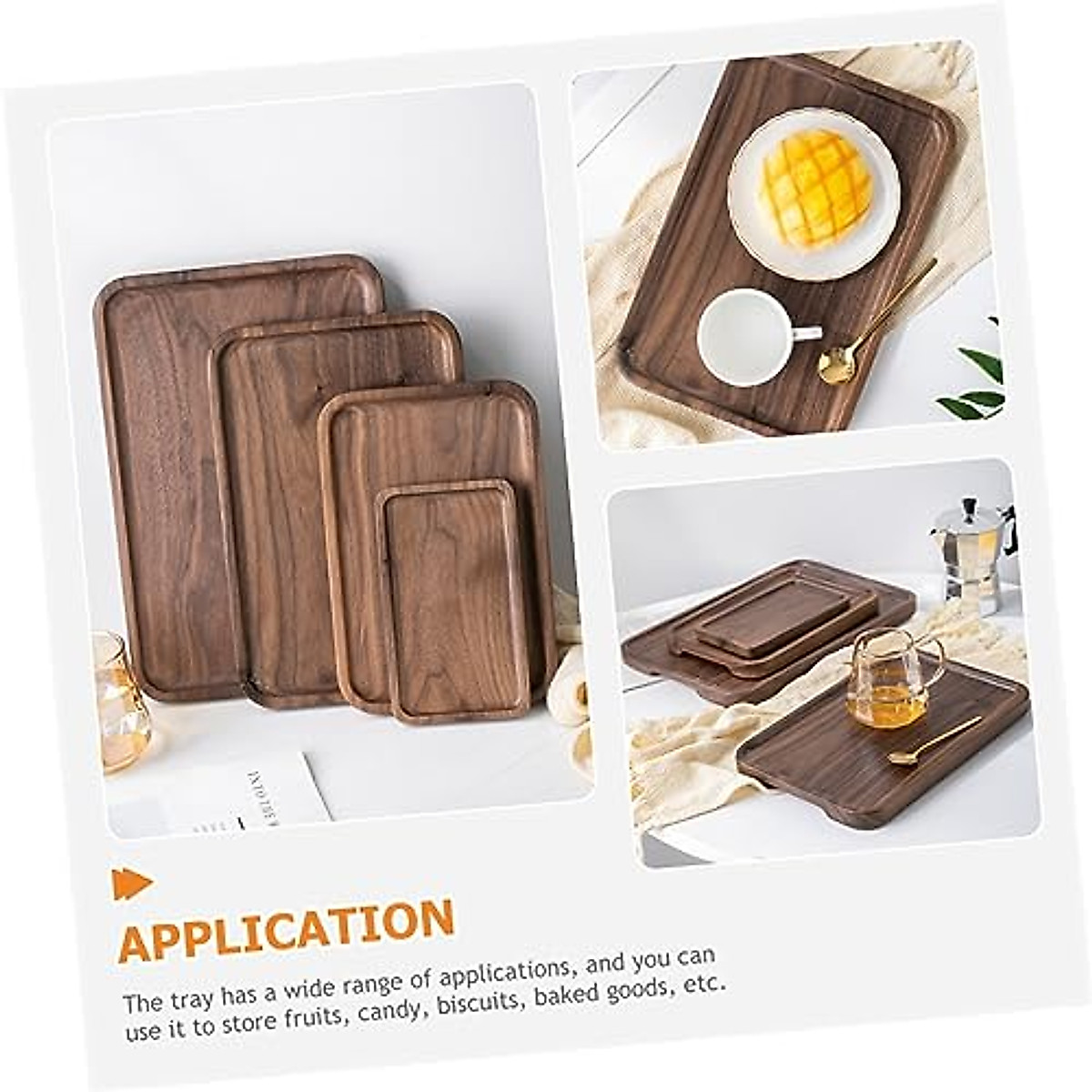 Cabilock Bathroom Tray Tray Breakfast Trays for Bed Wood Serving Board Bandejas para Comida Bamboo Soap Dish Breakfast-in-Bed Tray Deserts Serving Tray Wooden Trays for Food Clinker