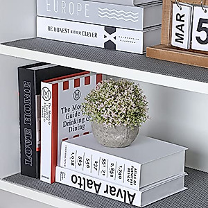 BAKHUK Grip Shelf Liner, Non-Adhesive 12 Inch x 25 Feet Cabinet Liner Durable Organization Liners for Kitchen Cabinets Drawers Cupboards Bathroom Storage Shelves (Gray)