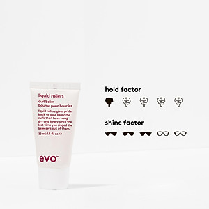 evo Liquid Rollers Curl Balm - Hair Styling Balm - Enhances Natural Curls, Protects Frizz & Improves Overall Condition