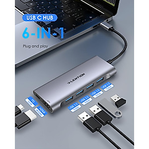 LENTION USB C Hub with 4K HDMI Output(4K@60Hz), 4 USB 3.0, Type C Charging Dongle Compatible 2023-2016 MacBook Pro, New Mac Air, Steamdeck, Type C Devices, Stable Driver Adapter (CB-C35sH, Space Gray)