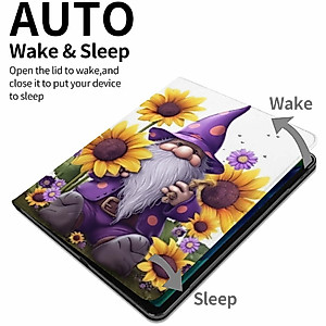 Butterfly Gnome Case for iPad 7th And iPad 8th And iPad 9th Gen [10.2 Inch],iPad Air 3rd 10.5''(2019),iPad Pro 2nd 10.5''(2017) with Pencil Holder, Protective Case with Soft TPU Back, Auto Sleep/Wake