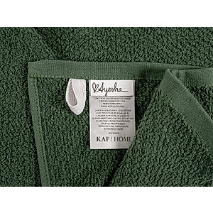 KAF Home Ayesha Curry Mixed Utility Kitchen Towel Set | Set of 6 Mixed Terry Kitchen Towels | Absorbent Kitchen Towels Perfect for Spills, Drying Dishes, Cooking, and Any Household Mess (Green)