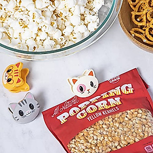 COOK WITH COLOR Cute Bag Clips - 10 Pc. Set of Funny Chip Clips and Snack Clips - Kitchen and Food Bag Clips for Airtight Seal for Food Storage (Cat)