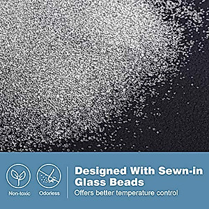 LANGRIA Weighted Blanket 60” × 80” | 15 lbs | Heavy Blanket for Adults and Kids | 100% Breathable Cotton and Lead-Free Glass Beads | Premium Heavy Sleeping Blanket for Bed Sofa (Queen Size, Gray)