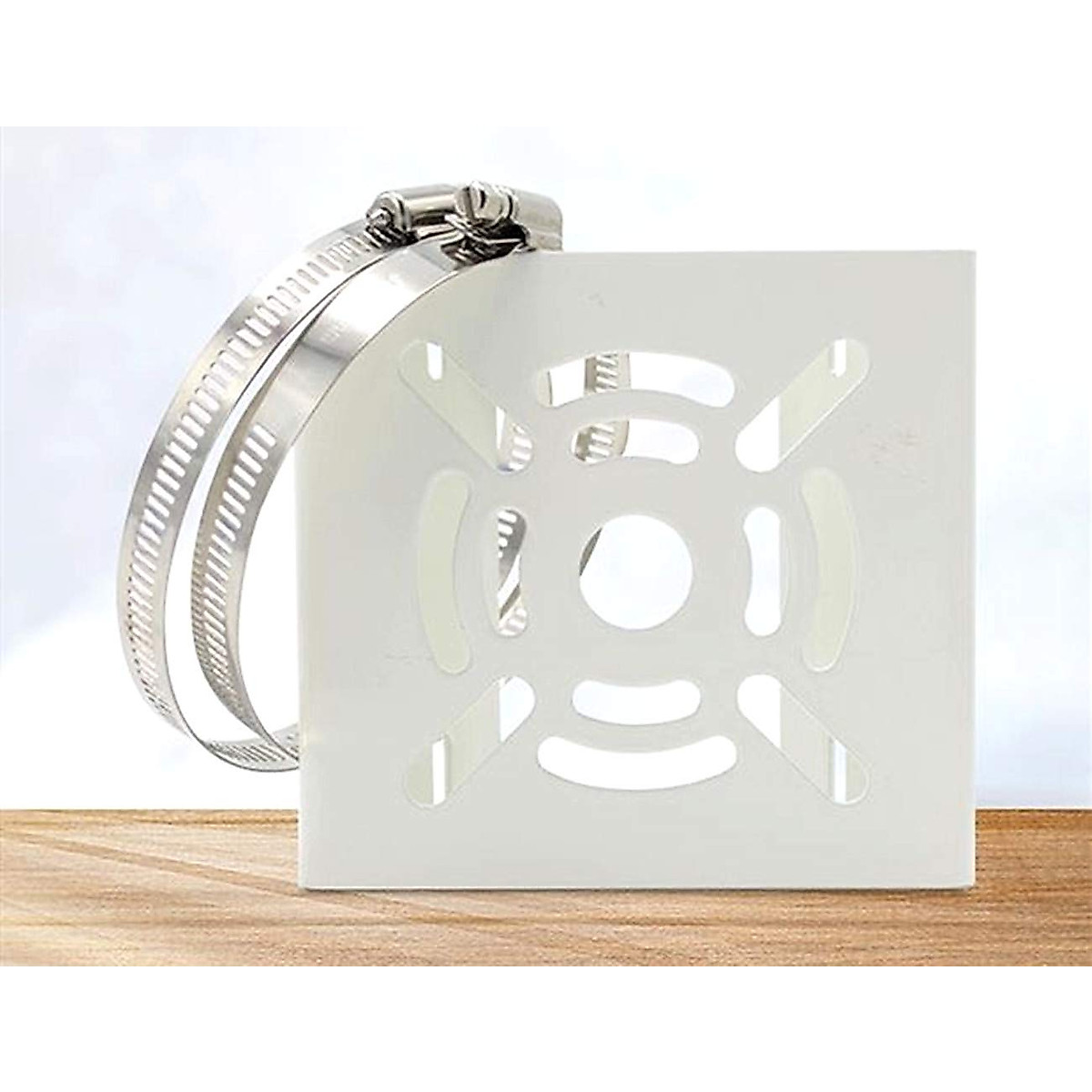 BeElion 2-Set Universal Vertical Pole Mount Adapter with 4 Loops(Φ100mm), Wall Mounting Bracket for CCTV Security Camera PTZ Dome Vertical Pole Mounting Bracket