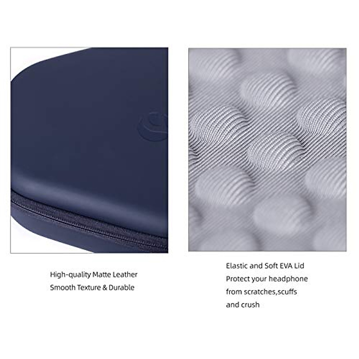 HIFYLUX Hard Travel Carrying Case Smart Dormancy Waterproof Leather Protective Bag for Apple Airpods Max (Case Only)