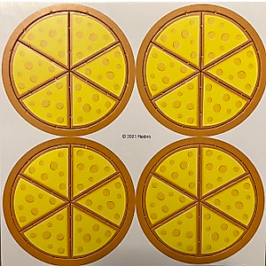 Generic Mousetrap Game Replacement Cheese - 1 Sheet, 4 Cheeses with 6 Slices Each