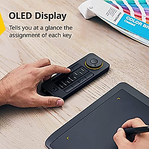 XENCELABS Quick Keys for Pen Tablet, Pen Displays, 40 Customizable Shortcut Keys, OLED Display, Used Wired or Wirelessly for macOS, Windows, and Linux