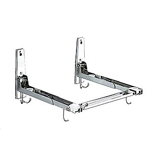 JF-XUAN Kitchen Shelf Kitchen Counter Holder 304 Stainless Steel Microwave Oven Wall Mount Bracket Retractable Microwave Wall Stand Shelf Rack Kitchen Storage (Color : Silver, Size : 57X40X20CM)